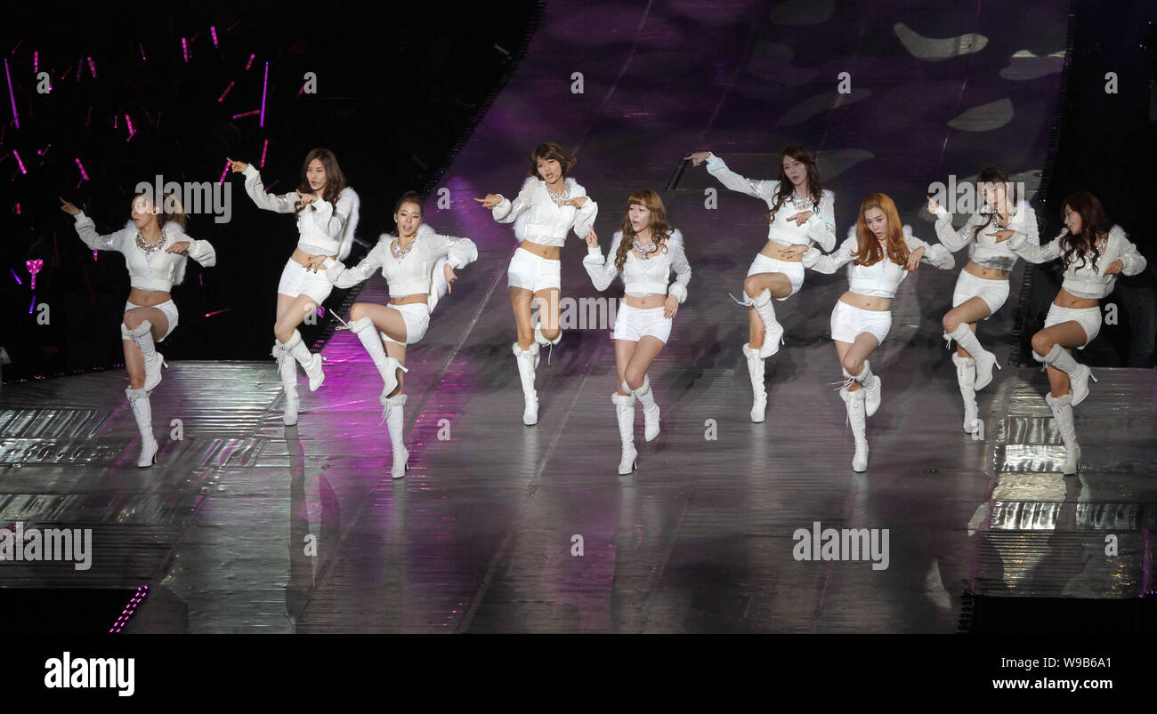 South Korean pop group Girls Generation performs at their concert in ...