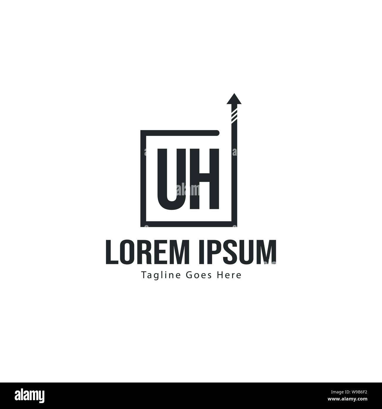 UH Letter Logo Design. Creative Modern UH Letters Icon Illustration ...