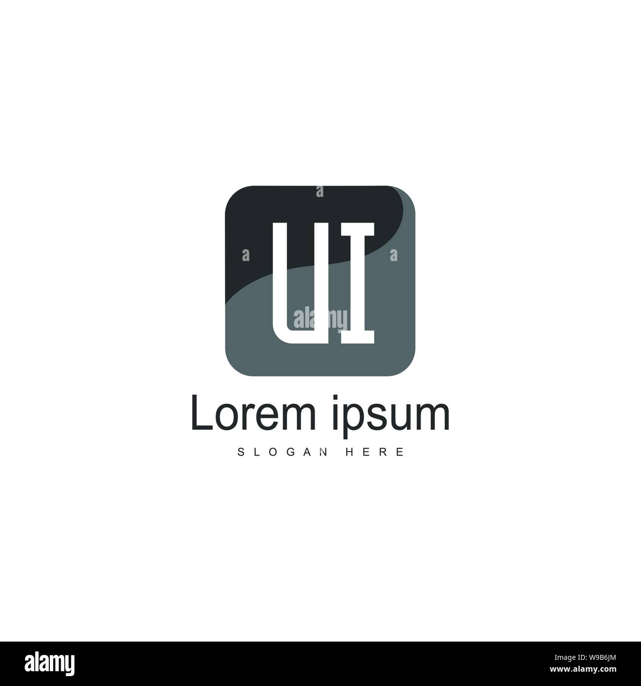 UI Letter Logo Design. Creative Modern UI Letters Icon Illustration ...