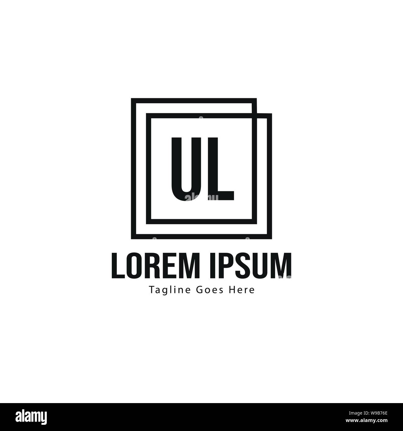 UL Letter Logo Design. Creative Modern UL Letters Icon Illustration ...