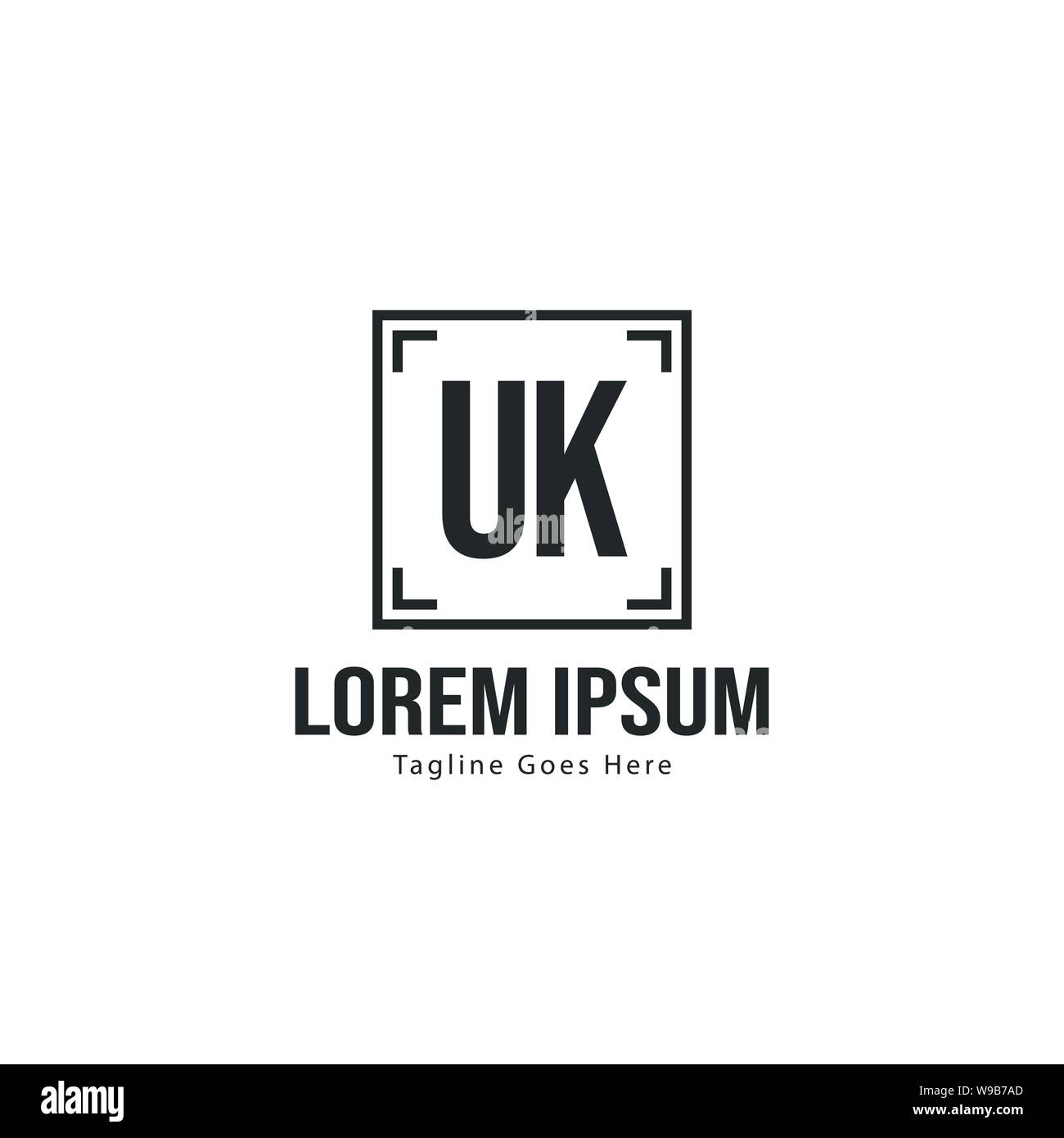 UK Letter Logo Design. Creative Modern UK Letters Icon Illustration ...