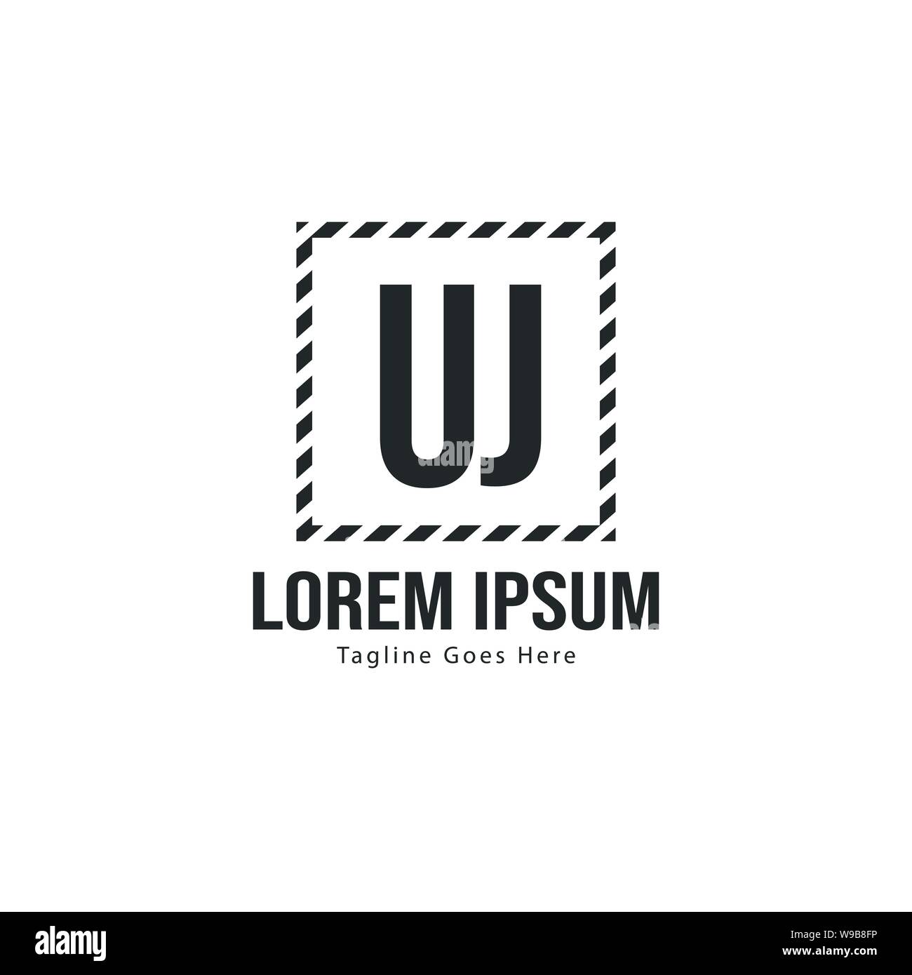 UJ Letter Logo Design. Creative Modern UJ Letters Icon Illustration ...