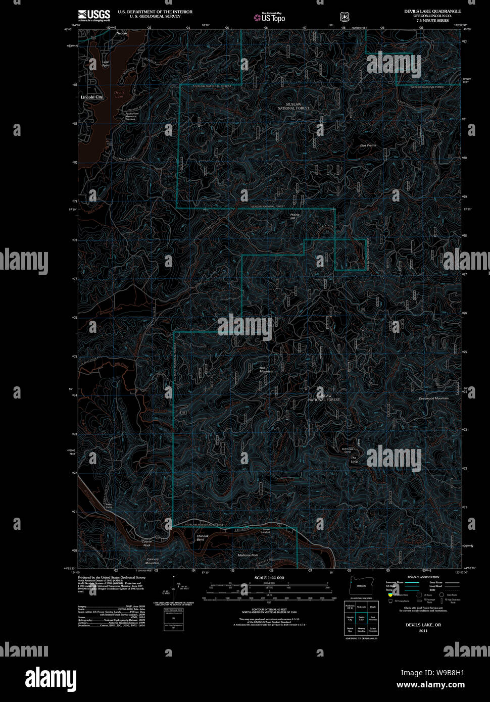 Map of devils lake hi-res stock photography and images - Alamy
