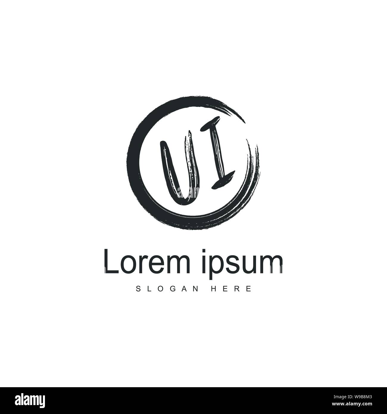 UI Letter Logo Design. Creative Modern UI Letters Icon Illustration ...