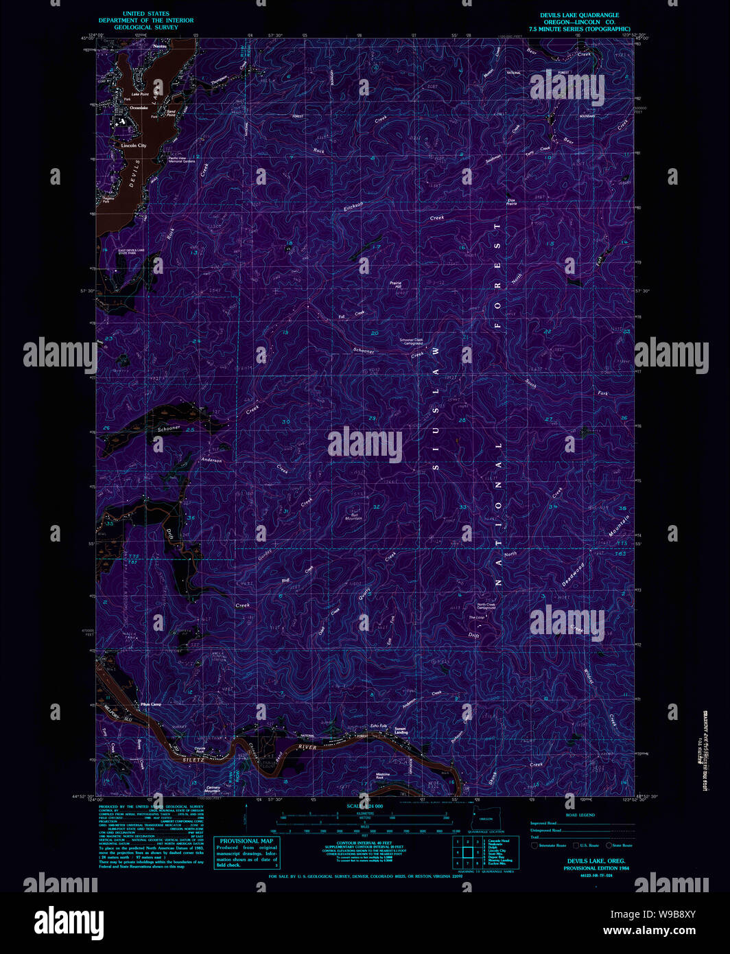 Map of devils lake hi-res stock photography and images - Alamy