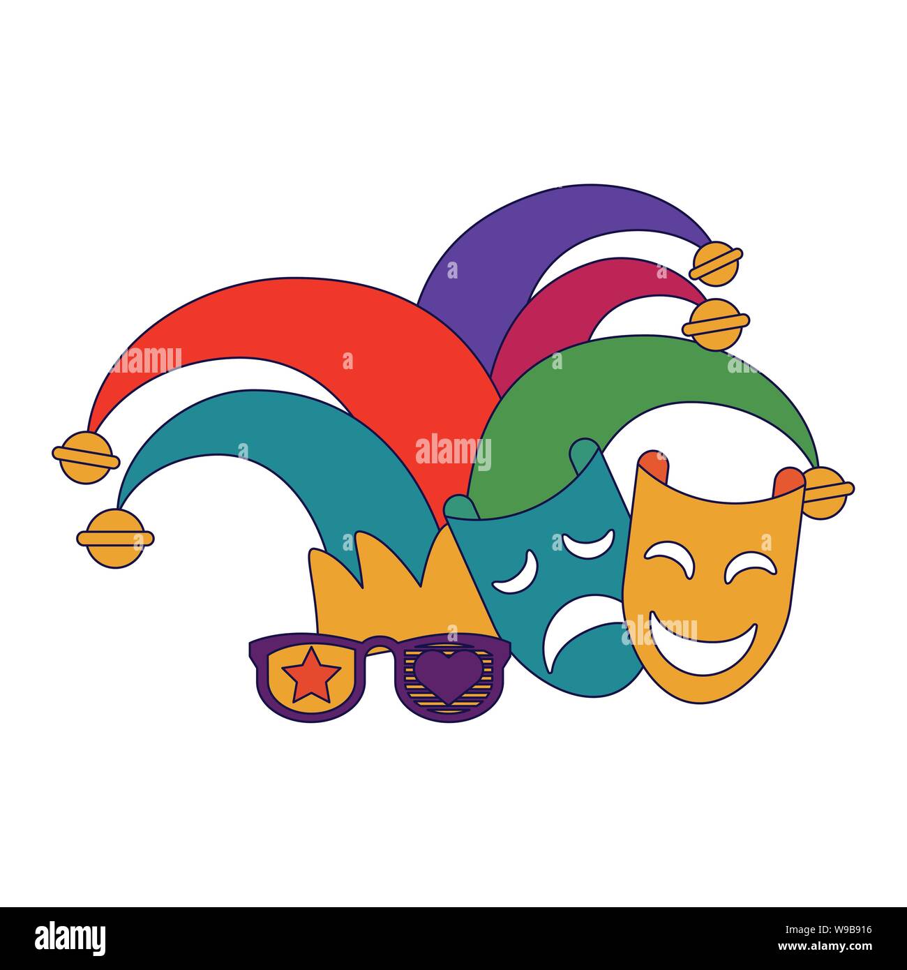 party masks festive celebration cartoon Stock Vector Image & Art - Alamy