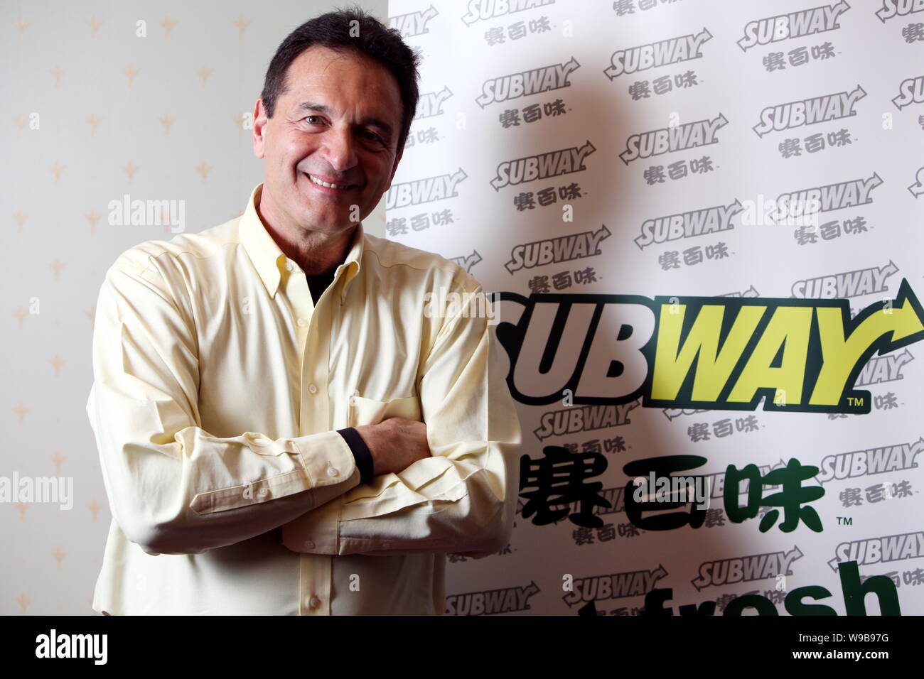 Fred DeLuca, President of Subway, poses during an interview in Shanghai ...