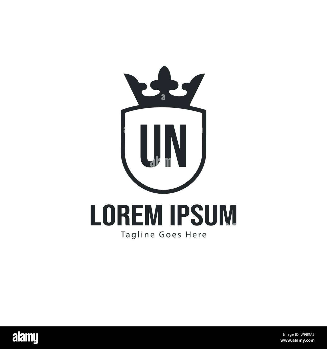 UN Letter Logo Design. Creative Modern UN Letters Icon Illustration ...