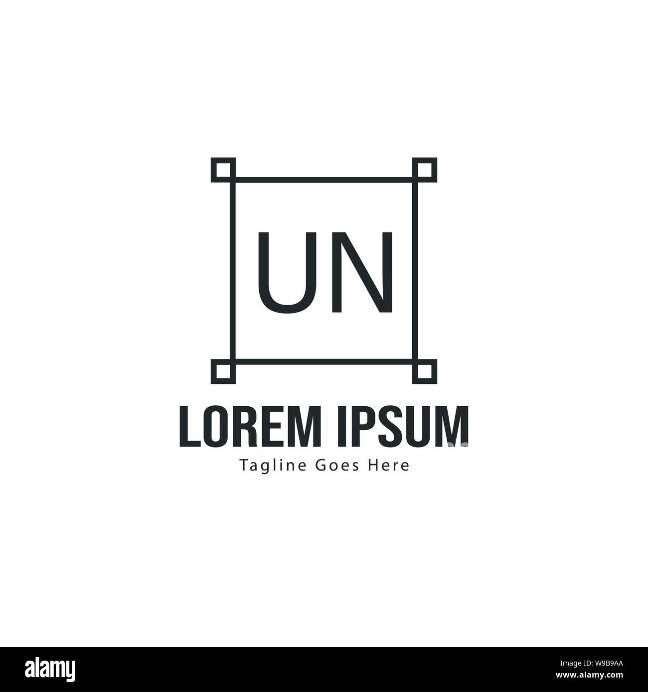 UN Letter Logo Design. Creative Modern UN Letters Icon Illustration ...