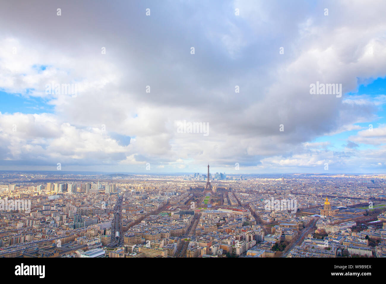 Aerial view view of central Paris Stock Photo - Alamy