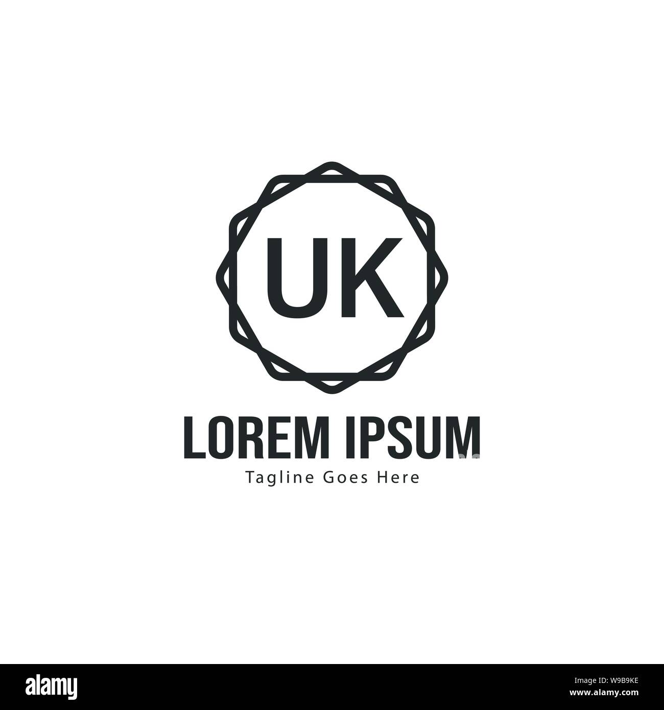 UK Letter Logo Design. Creative Modern UK Letters Icon Illustration ...
