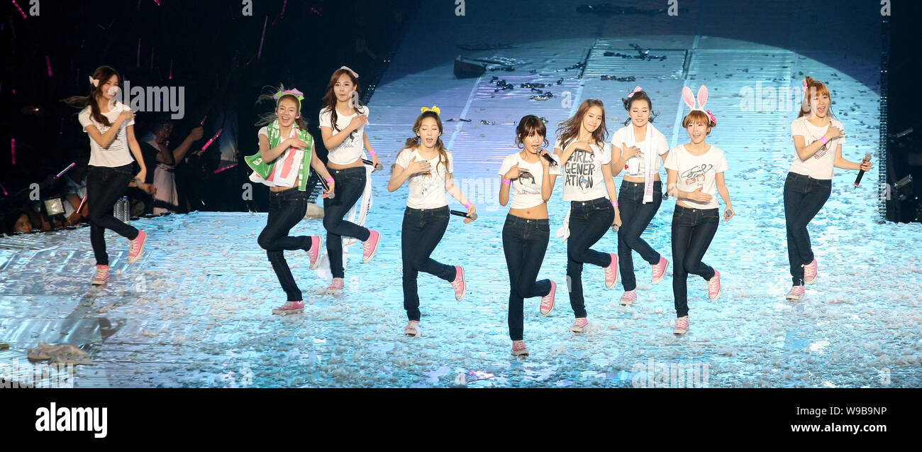 South Korean pop group Girls Generation performs at their concert in ...