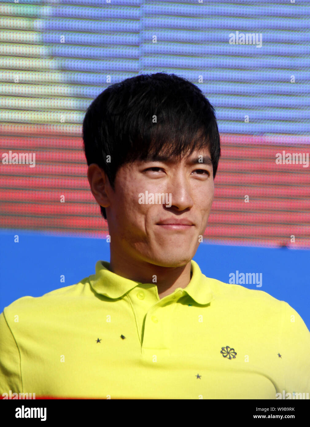 Chinese star hurdler Liu Xiang attends the opening ceremony of the 2010 ...