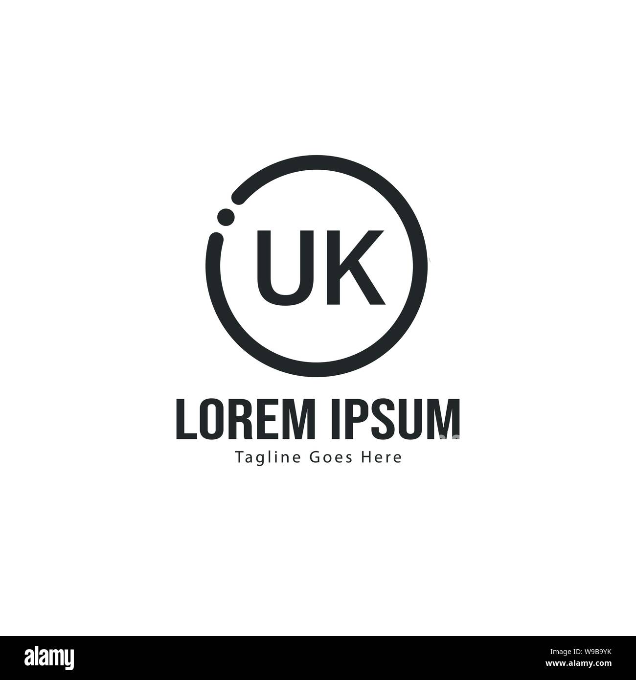 UK Letter Logo Design. Creative Modern UK Letters Icon Illustration ...