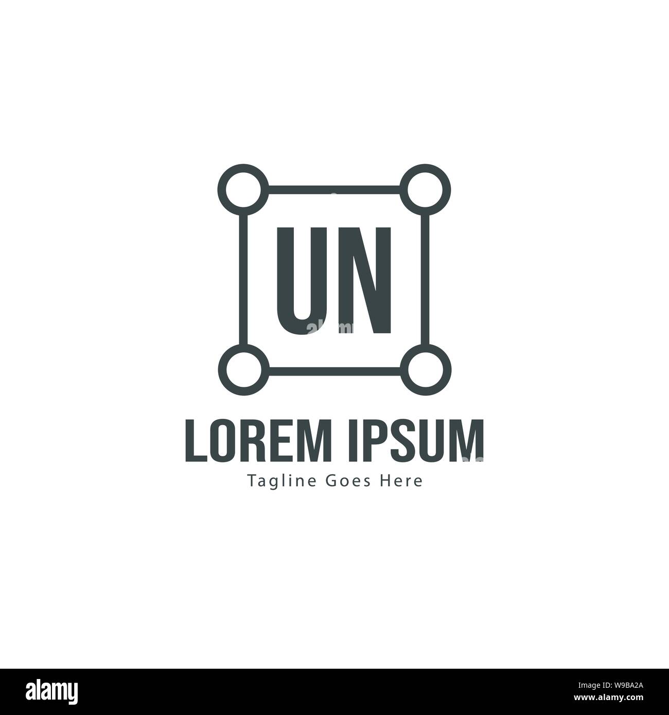UN Letter Logo Design. Creative Modern UN Letters Icon Illustration ...
