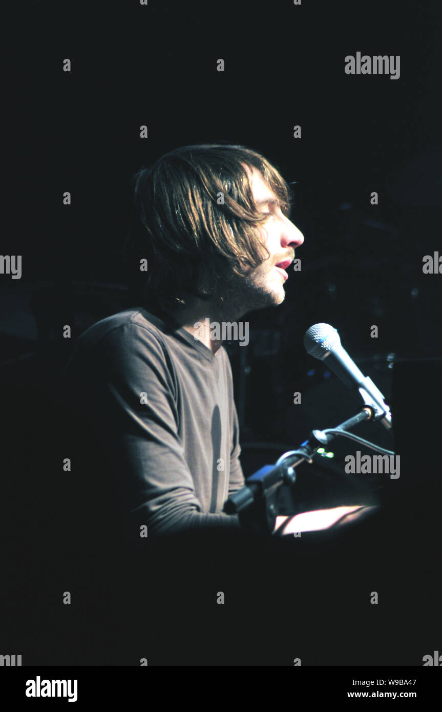 German pop singer Maximilian Hecker performs at a concert during his ...