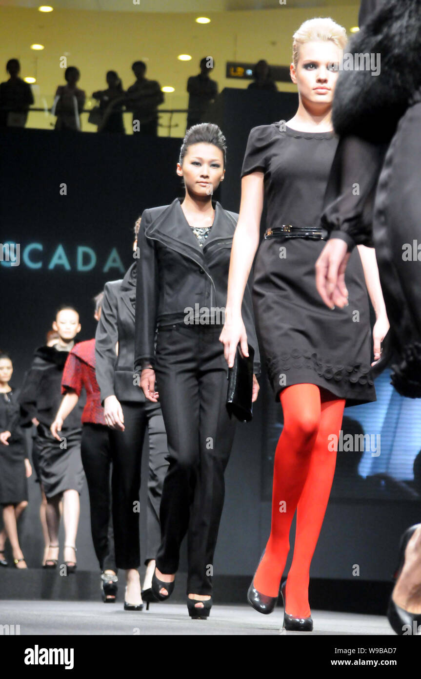 Models parade to show the Escada 2010 Fall/Winter collections during a ...