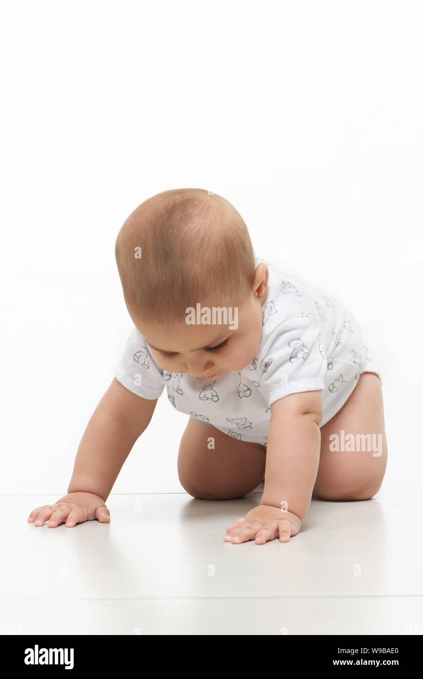 Crawling baby front view isolated hi-res stock photography and images ...