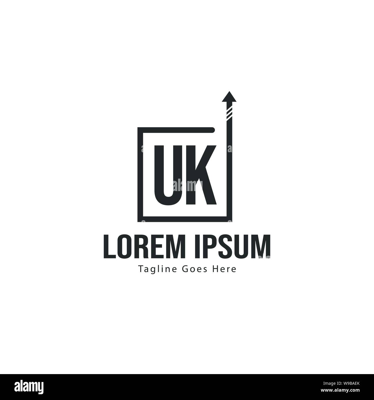 UK Letter Logo Design. Creative Modern UK Letters Icon Illustration ...
