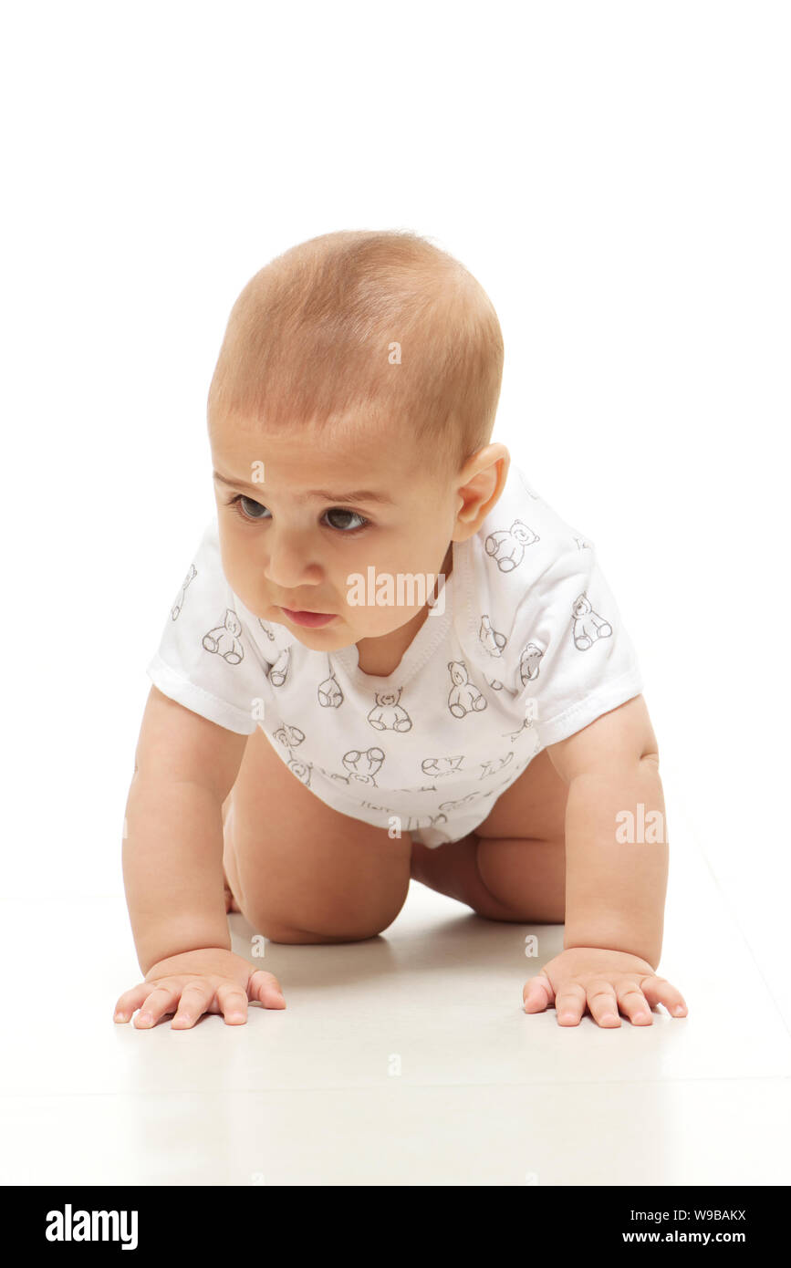 Crawling baby front view isolated hi-res stock photography and images ...
