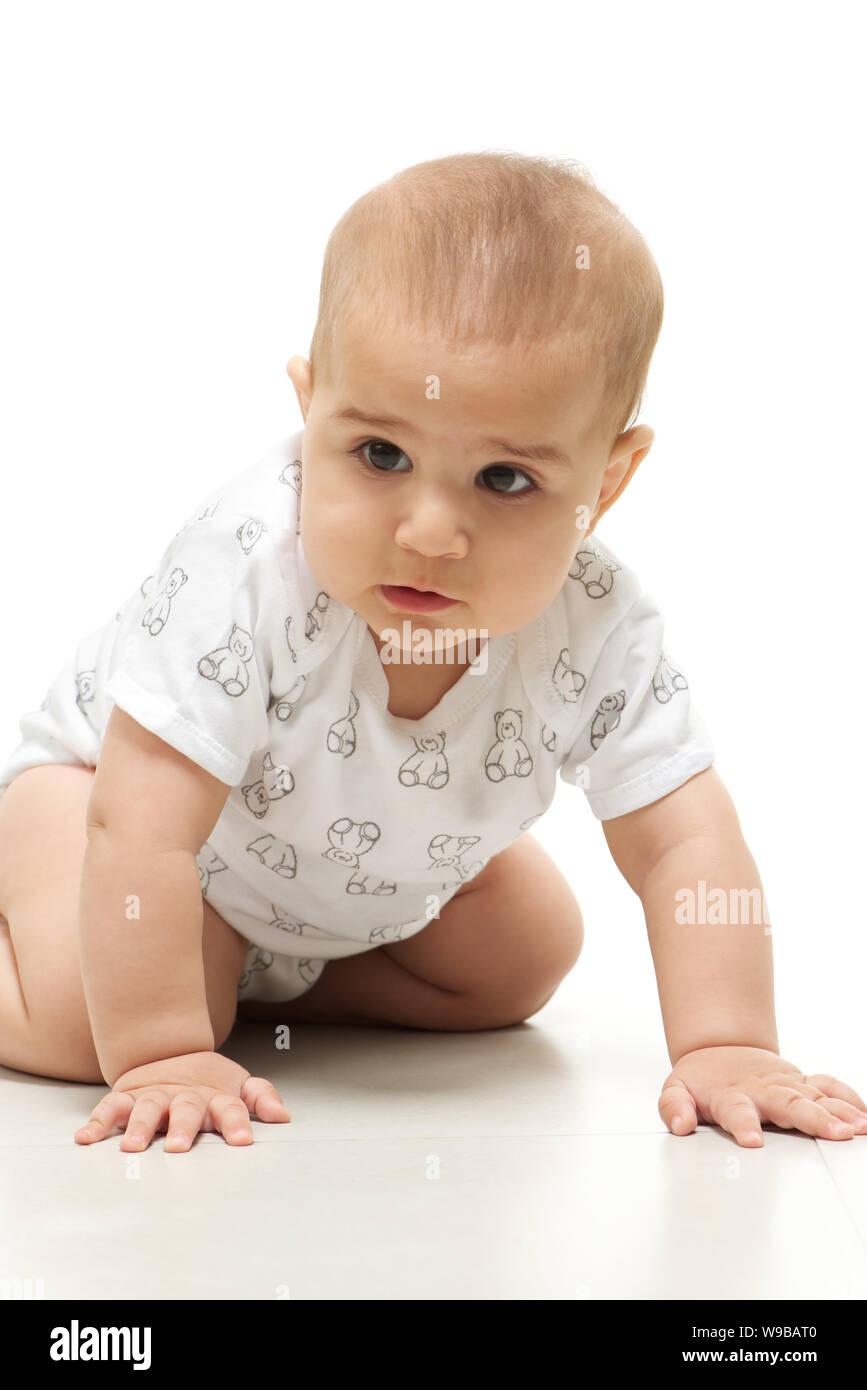 Crawling baby front view isolated hi-res stock photography and images ...