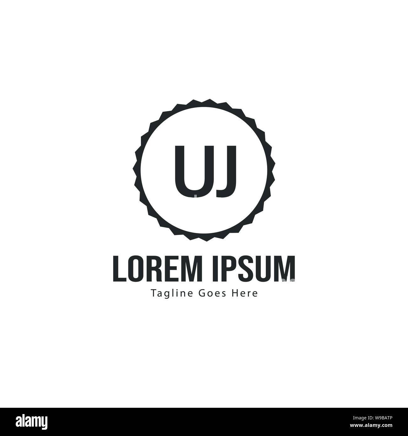 UJ Letter Logo Design. Creative Modern UJ Letters Icon Illustration ...