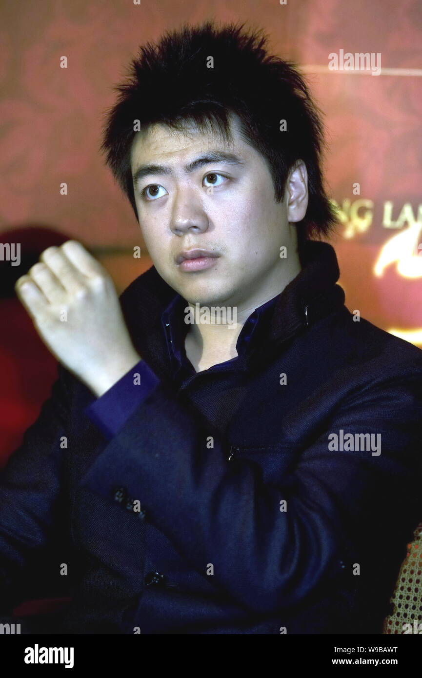 Chinese pianist Lang Lang is seen during a press conference for the ...