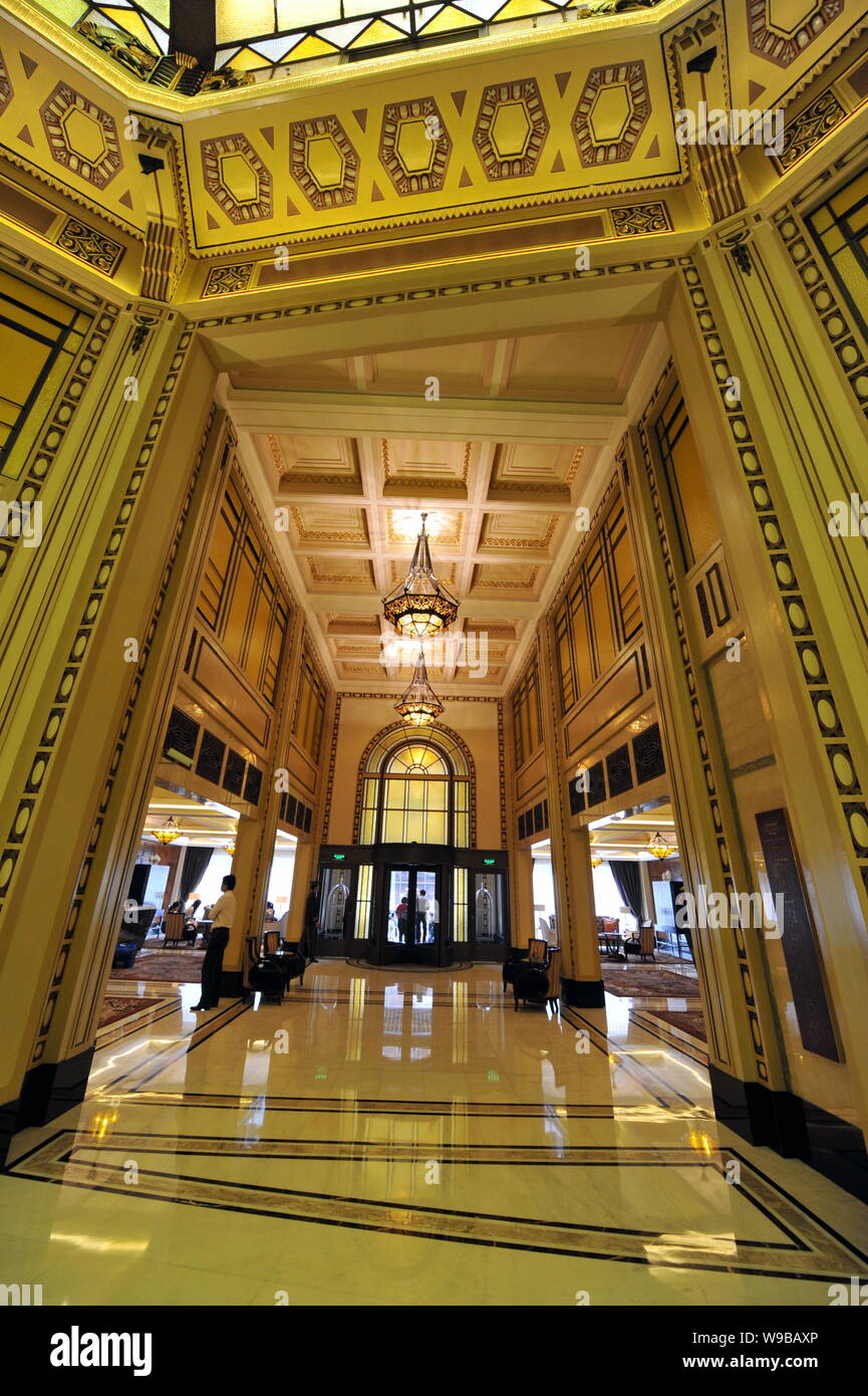 Interior of the reopened Peace Hotel in Shanghai, China, July 29, 2010 ...
