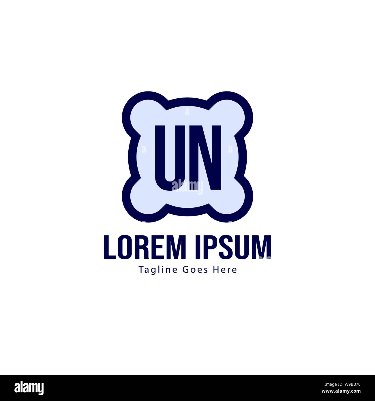 UN Letter Logo Design. Creative Modern UN Letters Icon Illustration ...