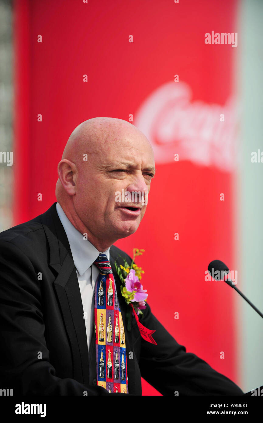 Clive Saffery, CEO of China operations of Swire Beverages Ltd., speaks ...