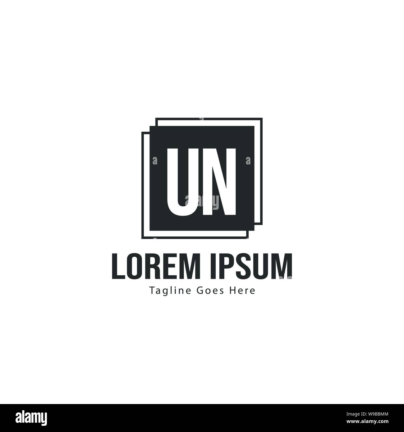 UN Letter Logo Design. Creative Modern UN Letters Icon Illustration ...