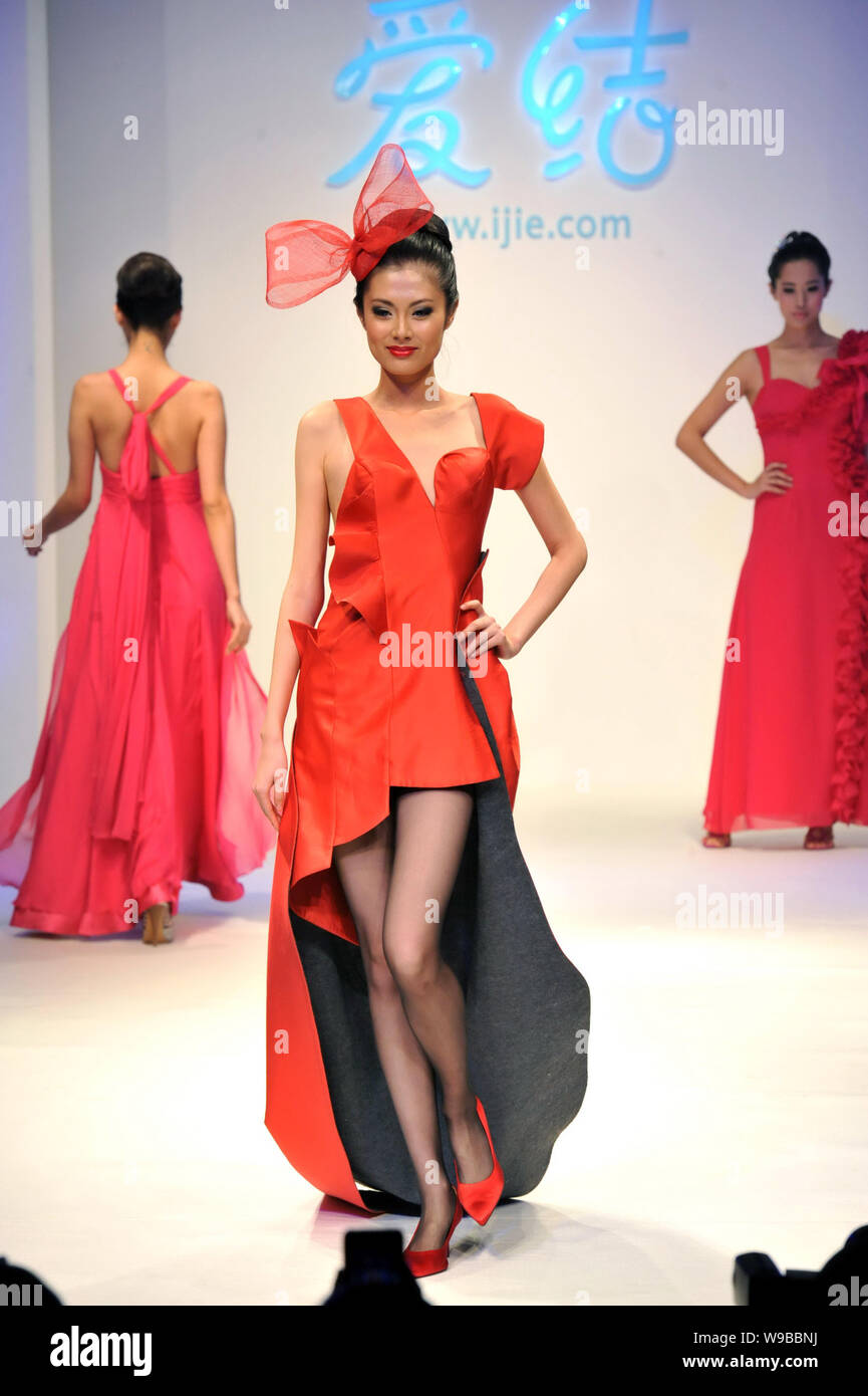 Models parade to show wedding gowns during a fashion show by www.ijie ...