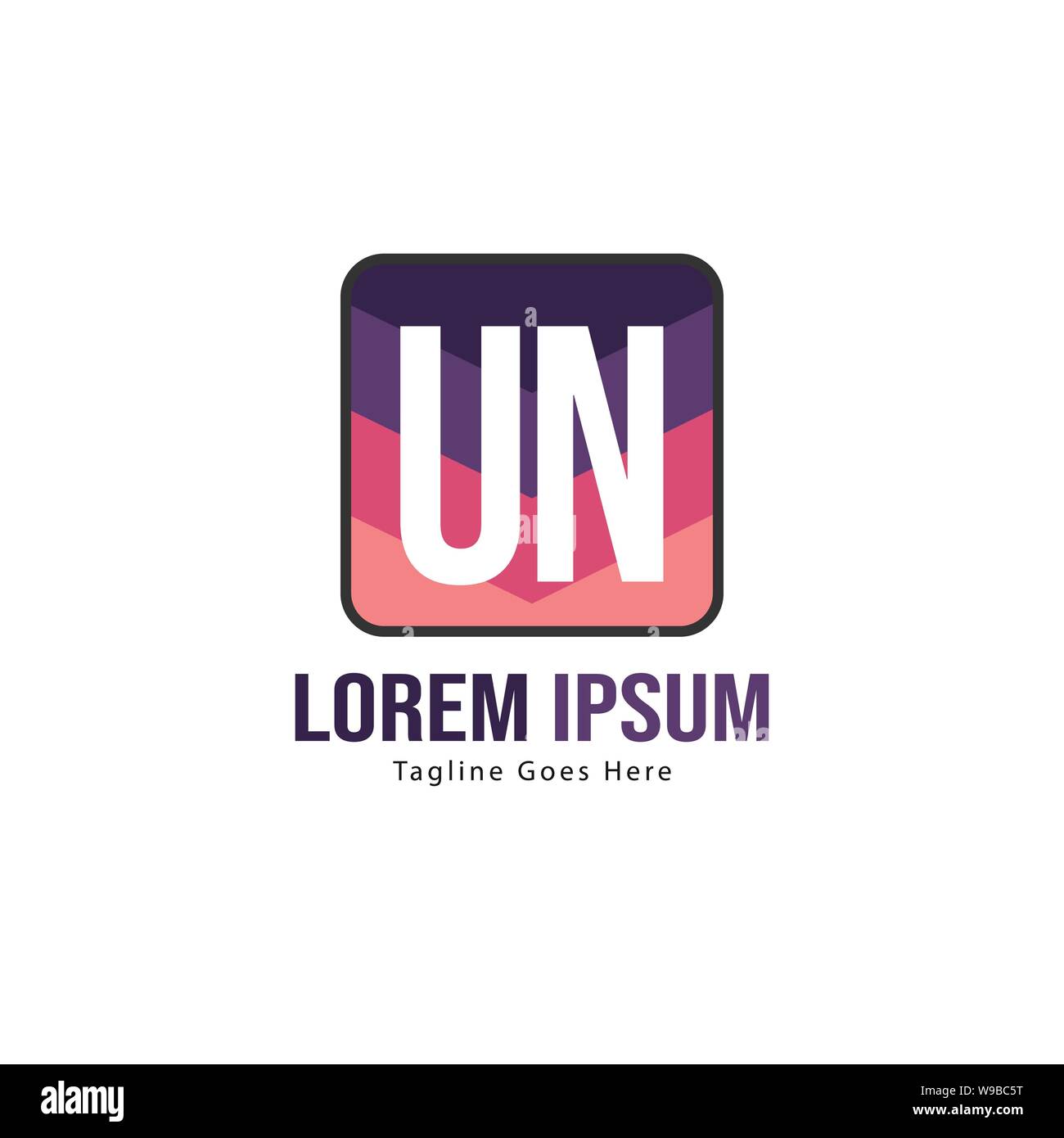 UN Letter Logo Design. Creative Modern UN Letters Icon Illustration ...