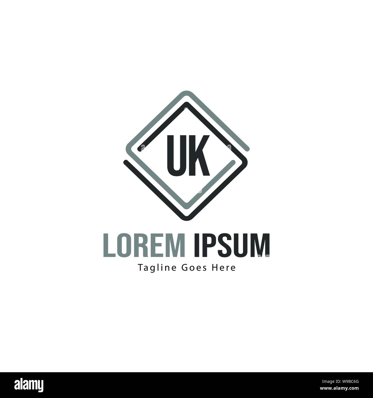 UK Letter Logo Design. Creative Modern UK Letters Icon Illustration ...