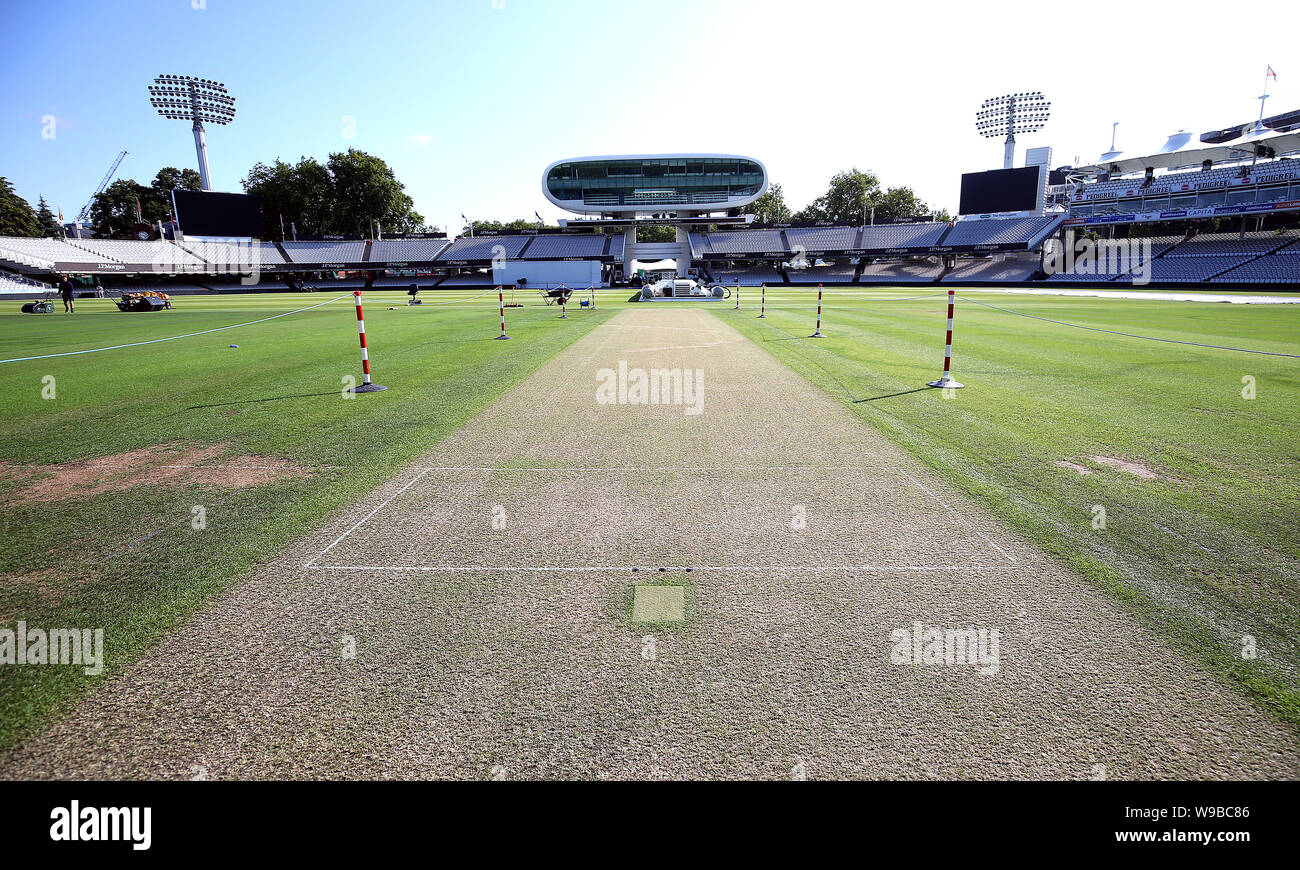 A general view of the pitch during a nets session at Lord's, London ...