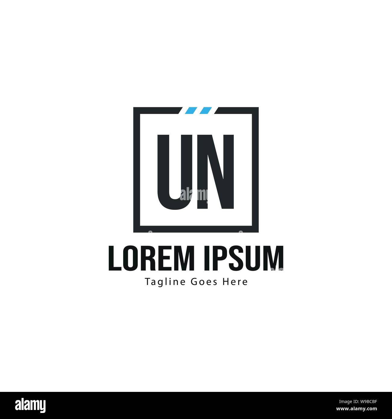 UN Letter Logo Design. Creative Modern UN Letters Icon Illustration ...