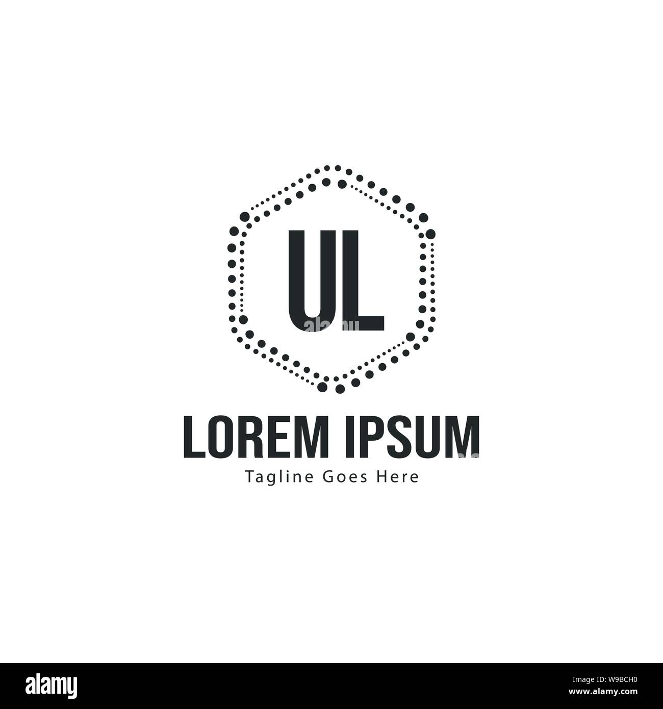 UL Letter Logo Design. Creative Modern UL Letters Icon Illustration ...