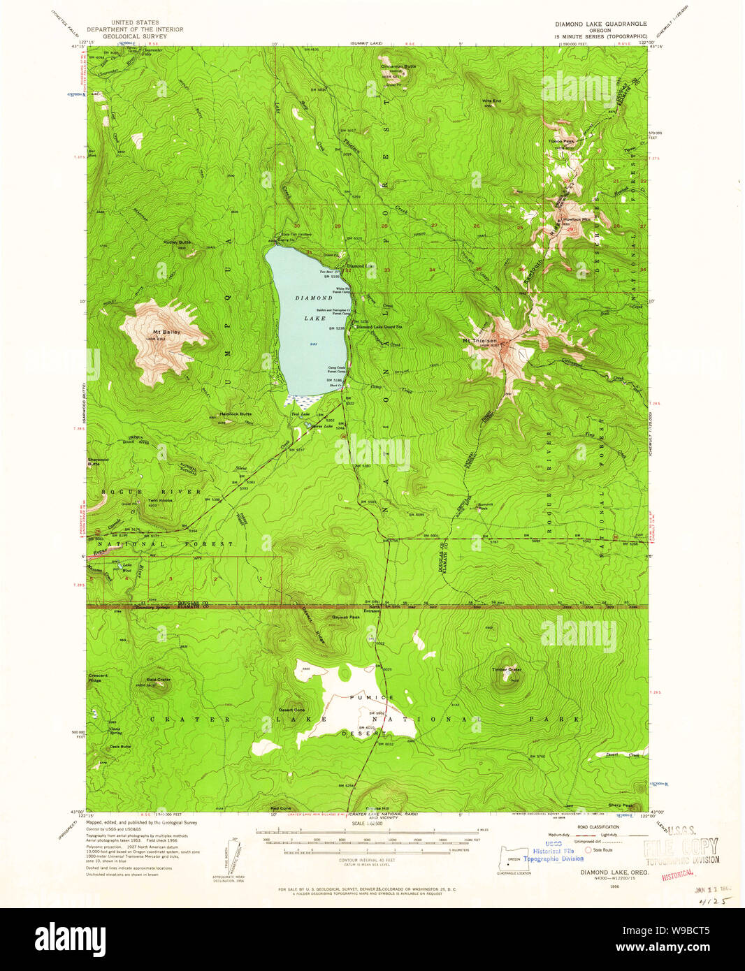 Map of diamond lake hi-res stock photography and images - Alamy