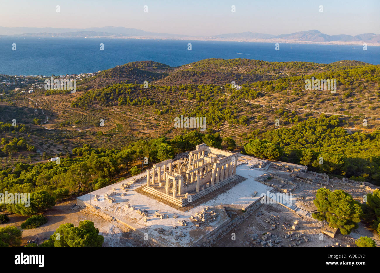 Aphaia temple at Aegina island in Greece Stock Photo - Alamy