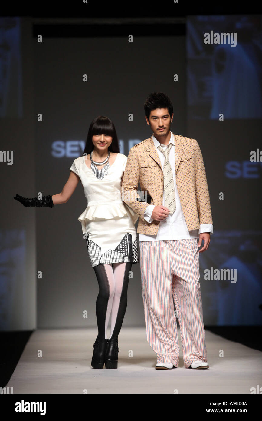 Chinese model Chang Chunxiao, left, and Taiwanese model and actor ...