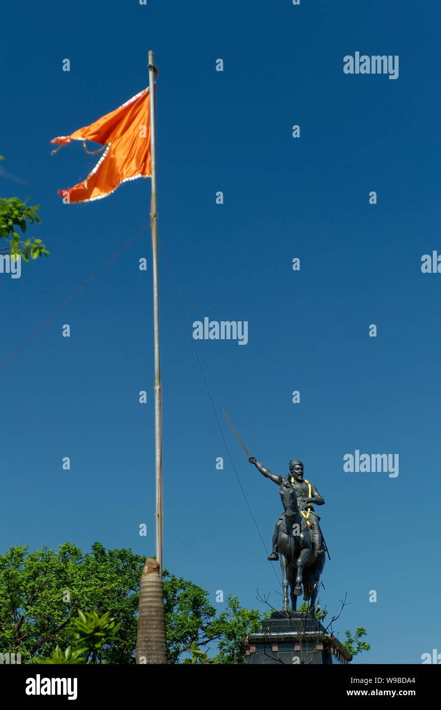 King Chatrapati Shivaji statue at Pratapgad, Maharashtra, India Stock ...