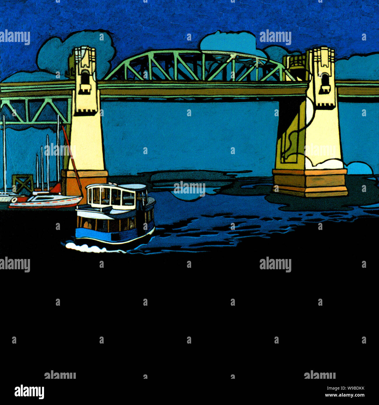 Bus flat design hi-res stock photography and images - Alamy