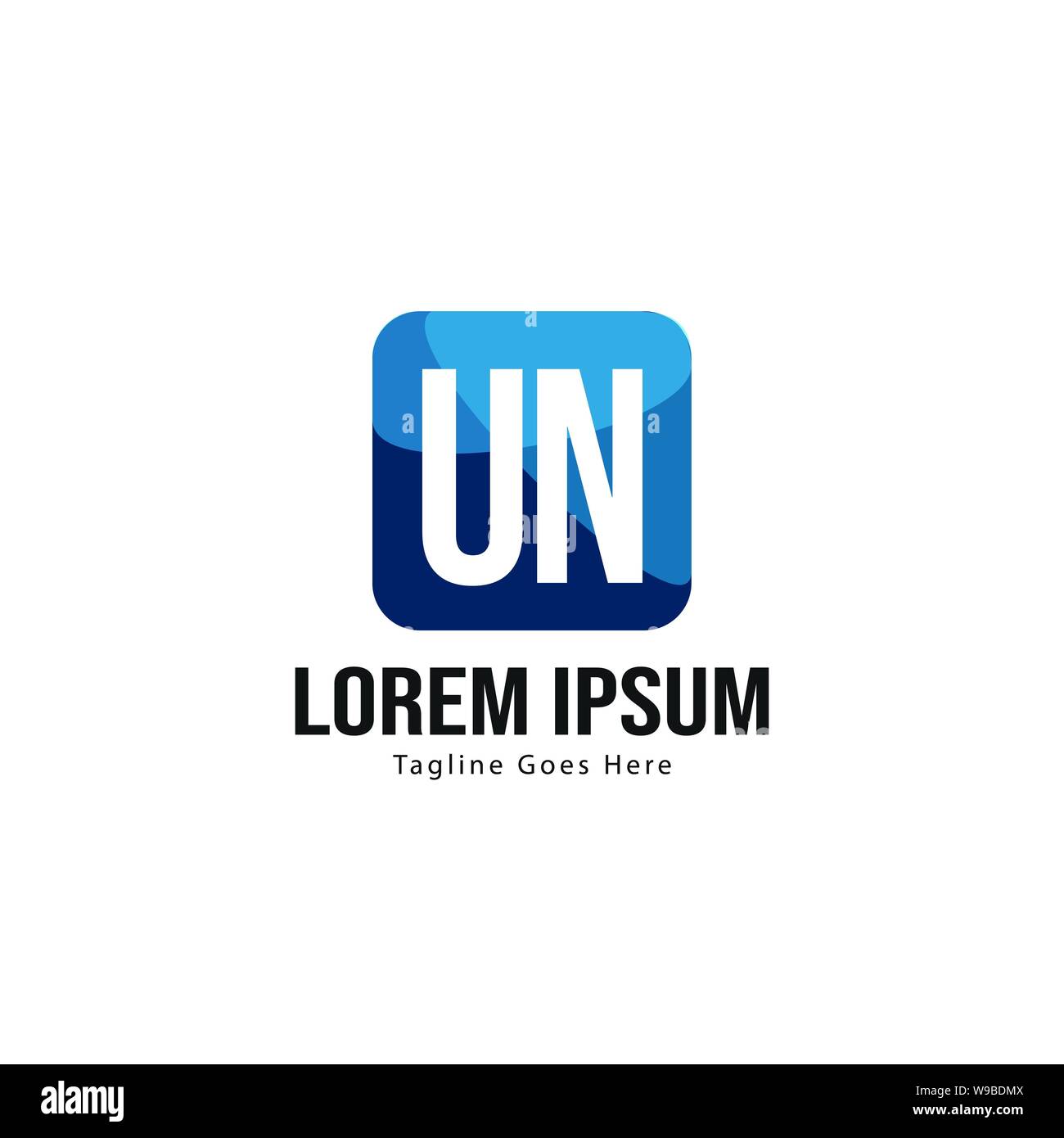 UN Letter Logo Design. Creative Modern UN Letters Icon Illustration ...