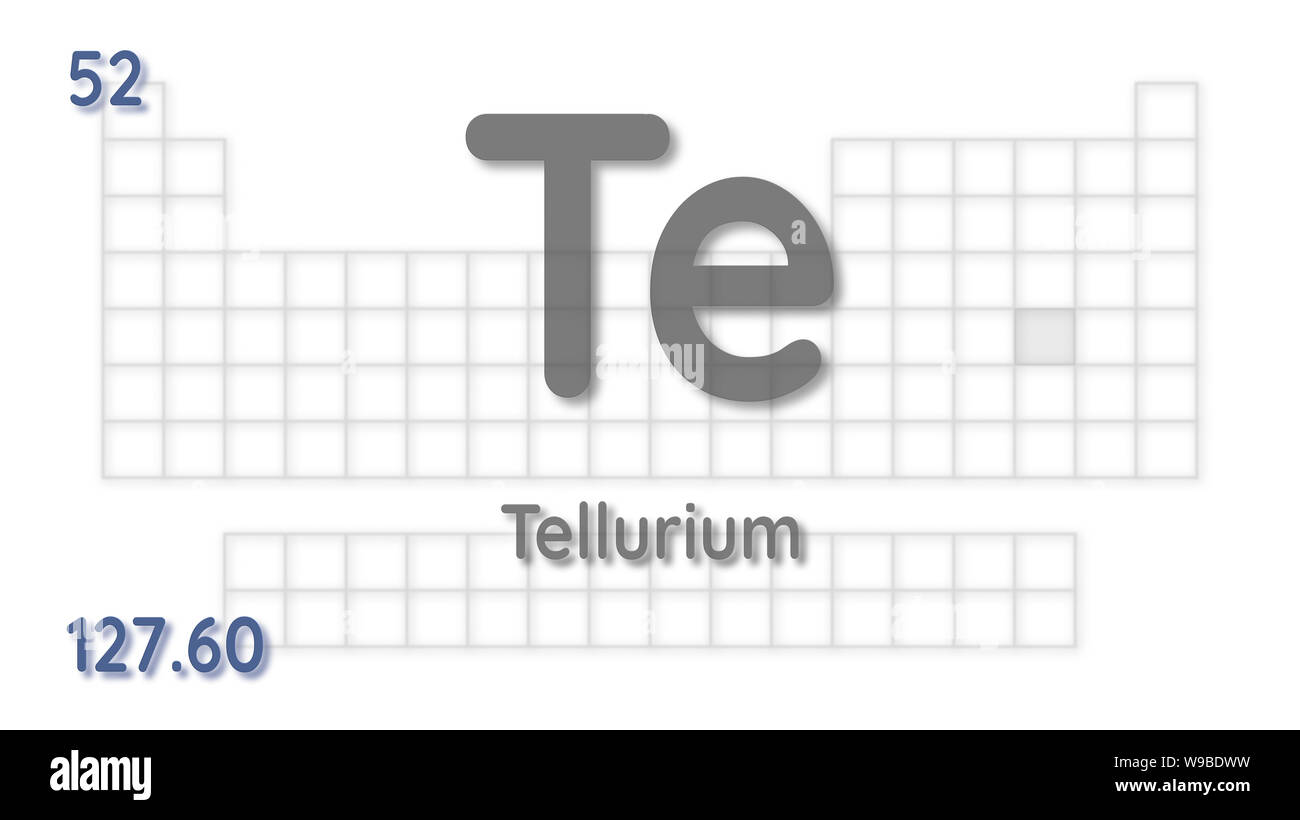 Tellurium chemical element atomic data and symbol - table of elements ...