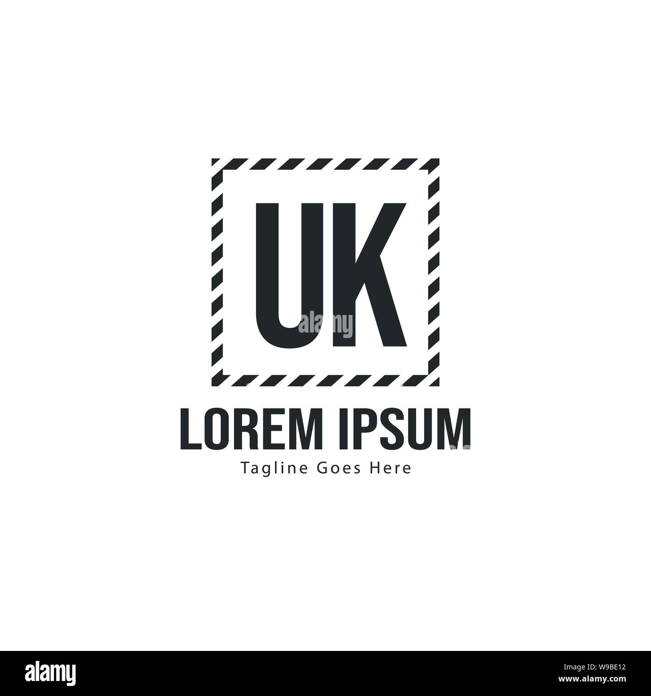 UK Letter Logo Design. Creative Modern UK Letters Icon Illustration ...