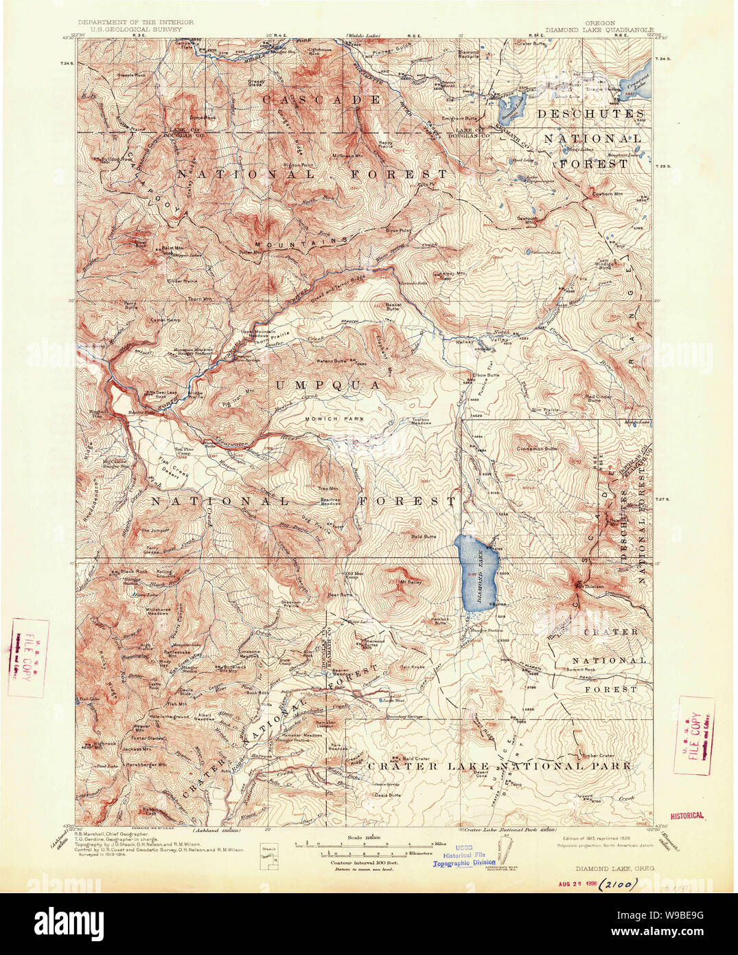 Map of diamond lake hi-res stock photography and images - Alamy