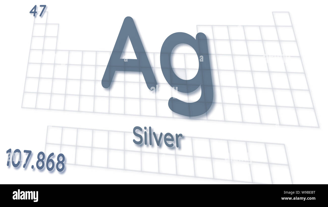 Silver chemical element atomic data and symbol - table of elements ...