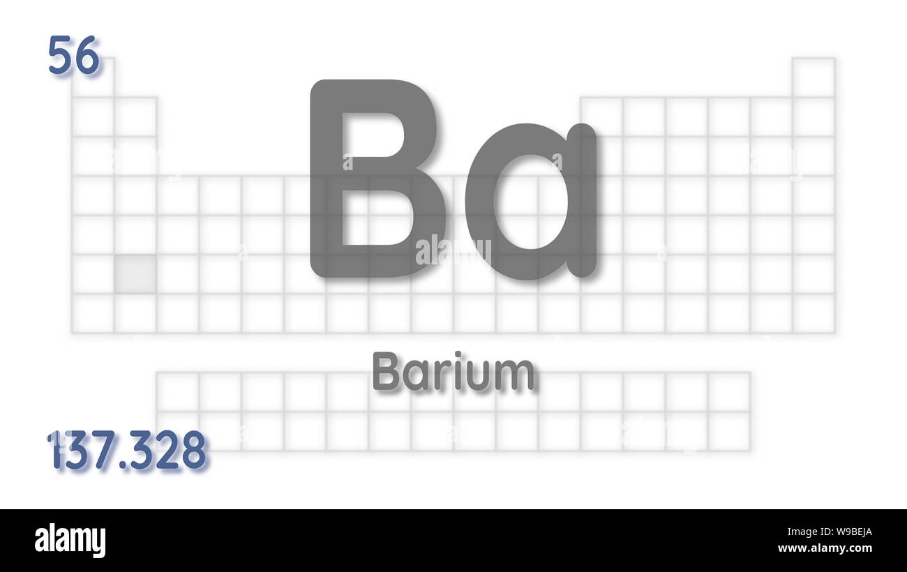 Barium chemical element atomic data and symbol - table of elements ...