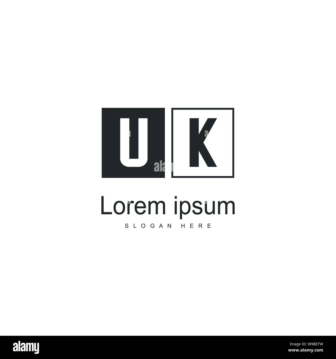 UK Letter Logo Design. Creative Modern UK Letters Icon Illustration ...