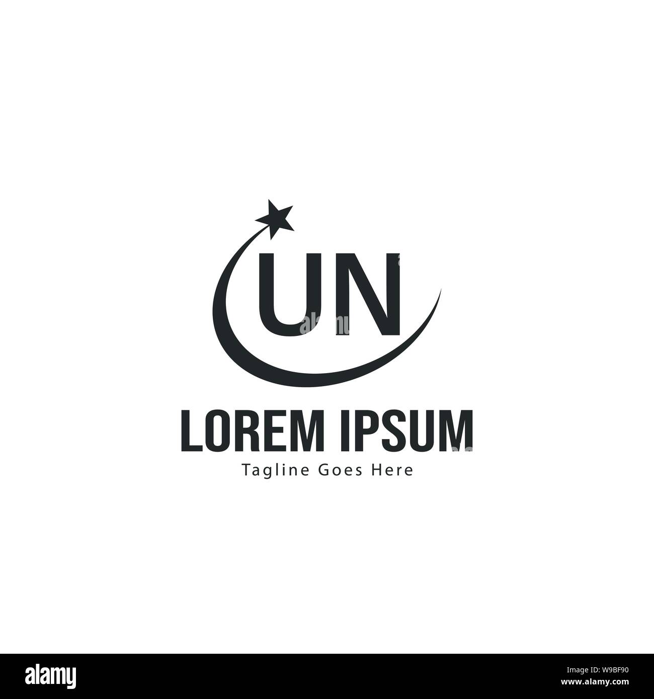 Un logo illustration Black and White Stock Photos & Images - Alamy